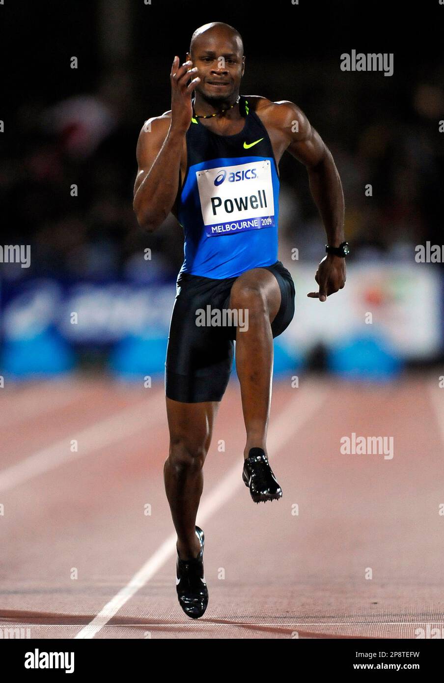 Jamaica's Asafa Powell competes in the 100 meters event at the World ...