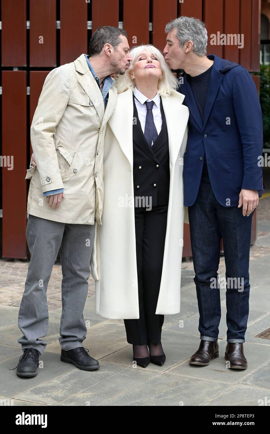 Rome, Italy. 09th Mar, 2023. Luca Bizzarri (l), Loretta Goggi (c) and ...