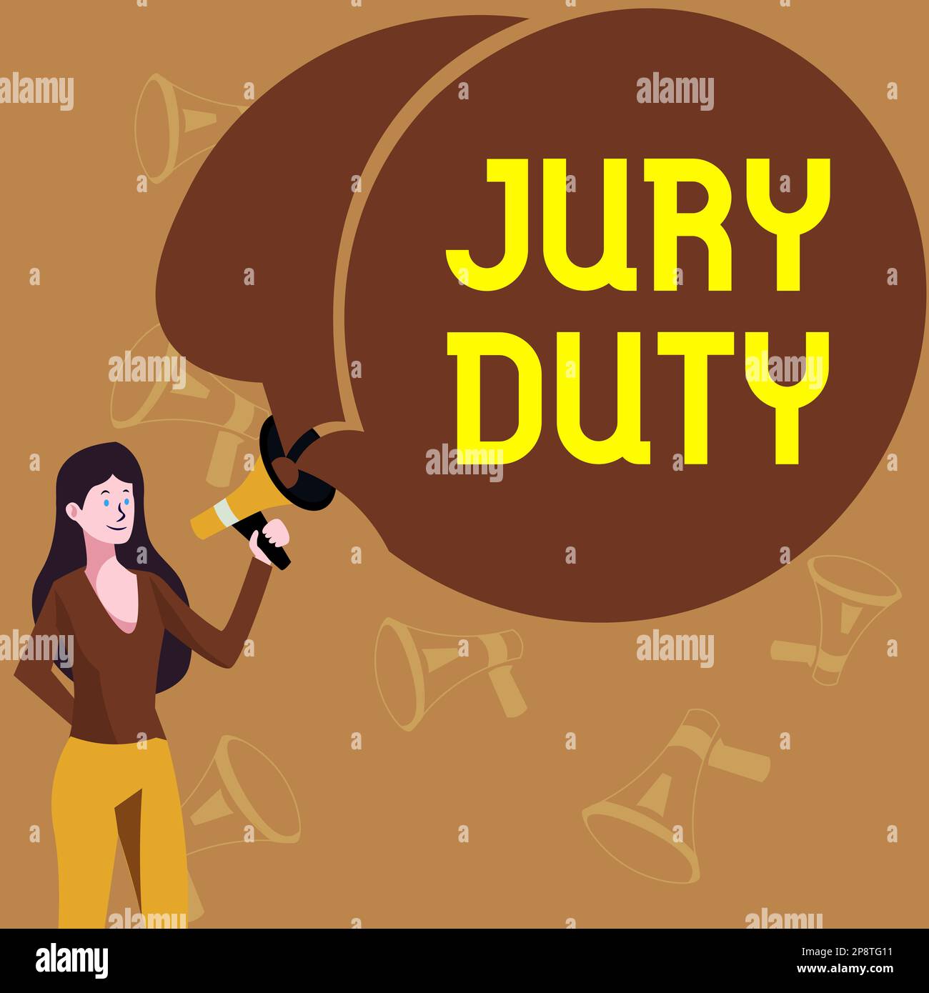 Conceptual display Jury Duty. Word for obligation or a period of acting ...