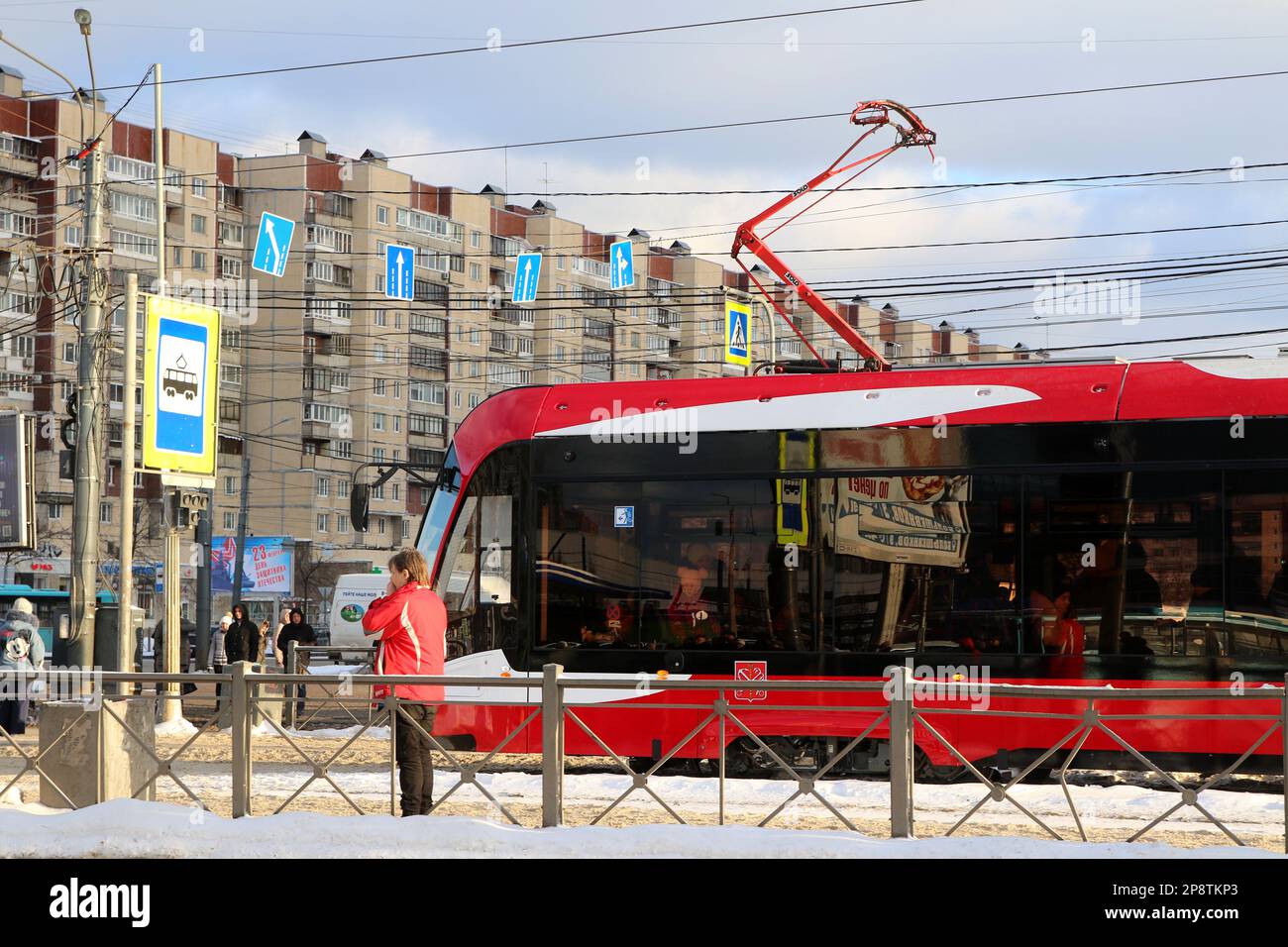 Russian Federation. Saint Petersburg. March 2023. Tram Stock Photo - Alamy