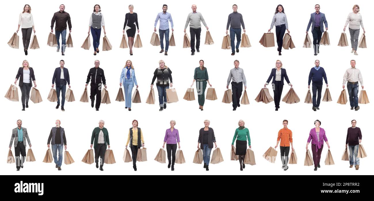 Long queue shopping Cut Out Stock Images & Pictures - Alamy
