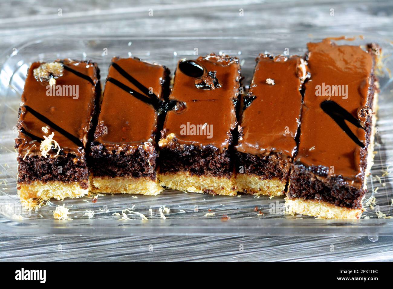 Konafa covered with chocolate spread and stuffed with whipped cacao ...