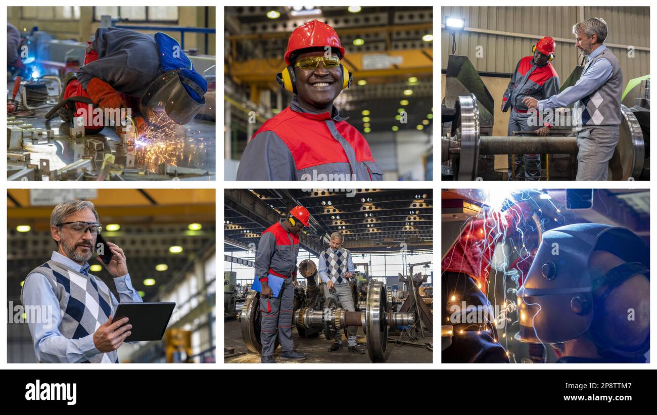 Supervisor talking in steel factory hi-res stock photography and images ...