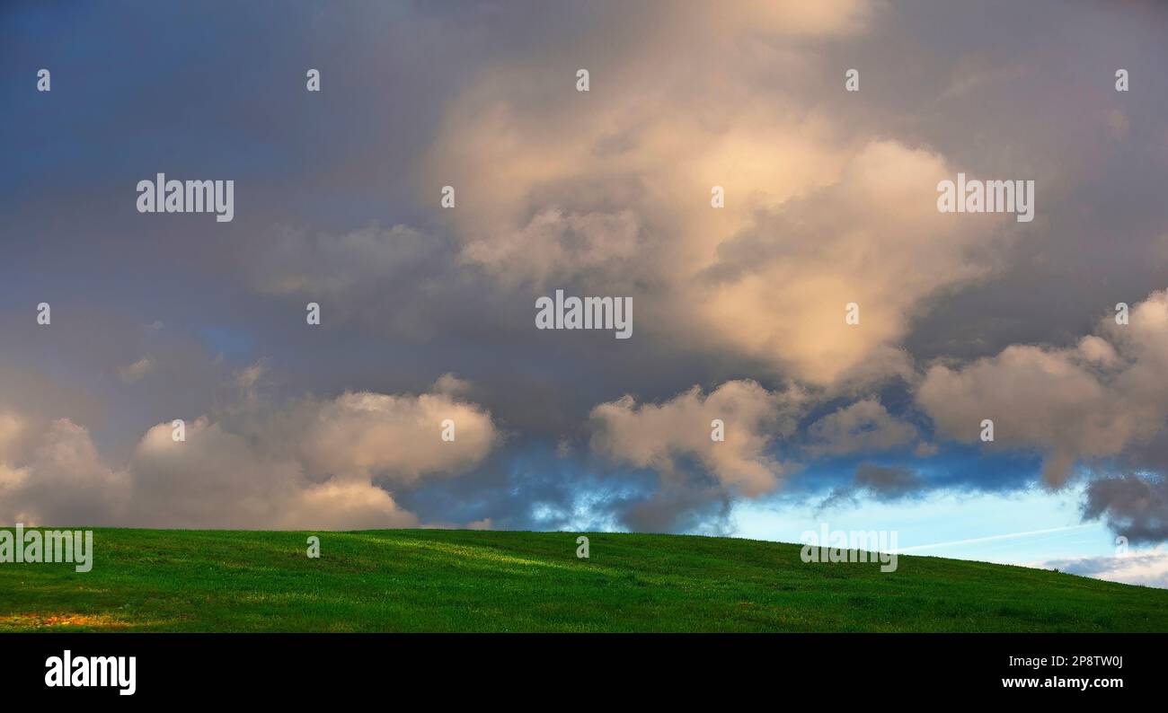 Beautiful spring hillside Stock Photo - Alamy