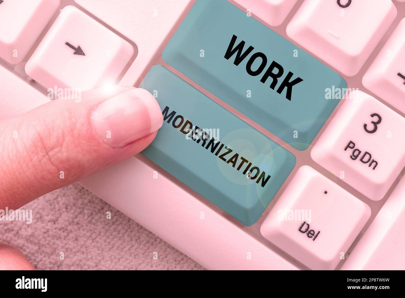 Text caption presenting Work Modernization. Word Written on changing ...