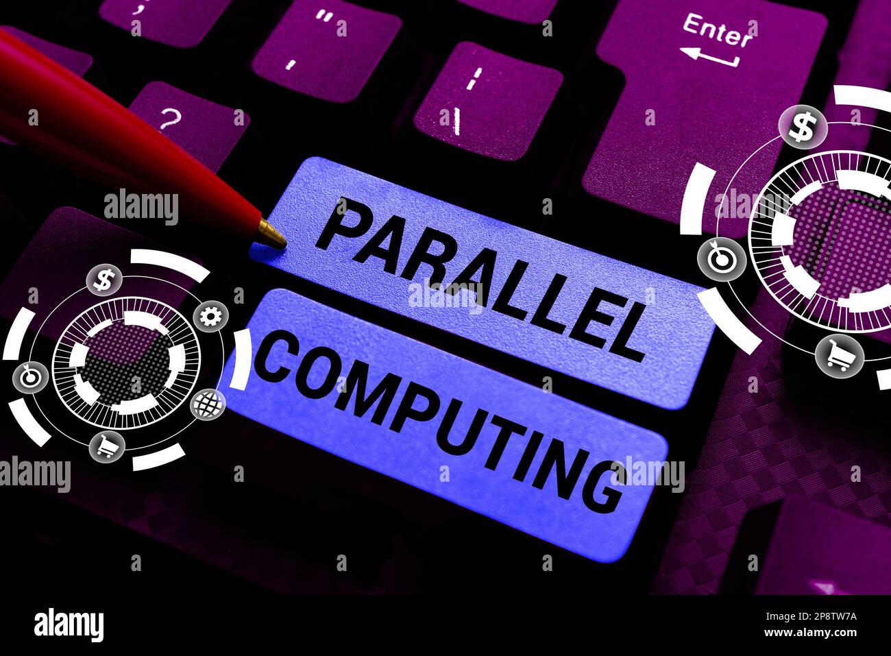 Inspiration showing sign Parallel Computing. Internet Concept simultaneous calculation by means ...