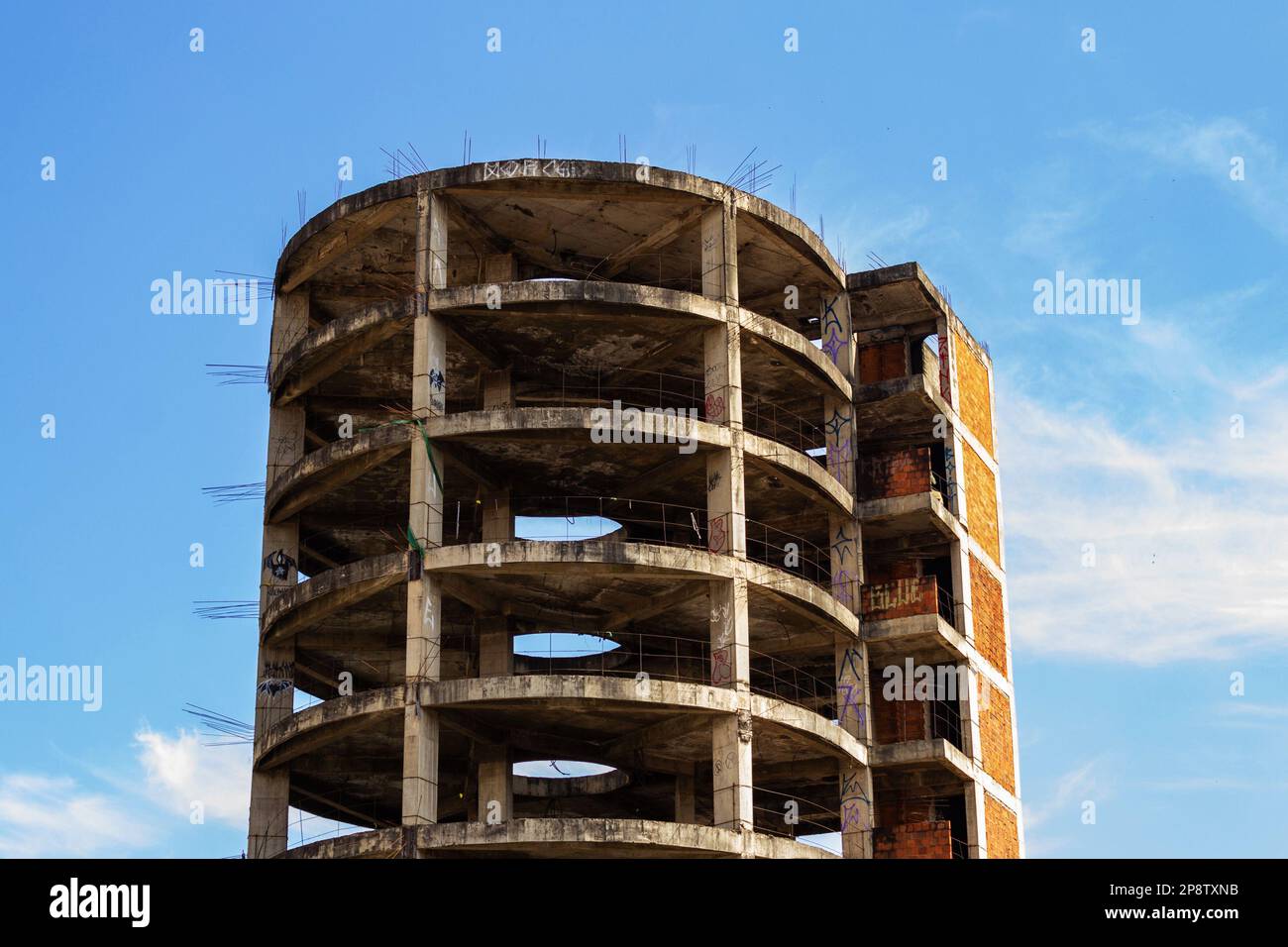 Goiania, Goias, Brazil – March 05, 2023: A structure built with bricks ...
