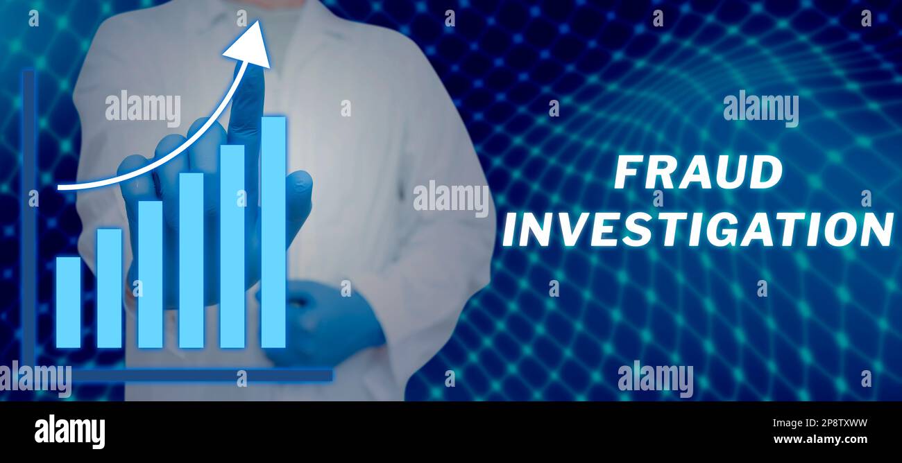 Conceptual display Fraud Investigation. Internet Concept process of ...