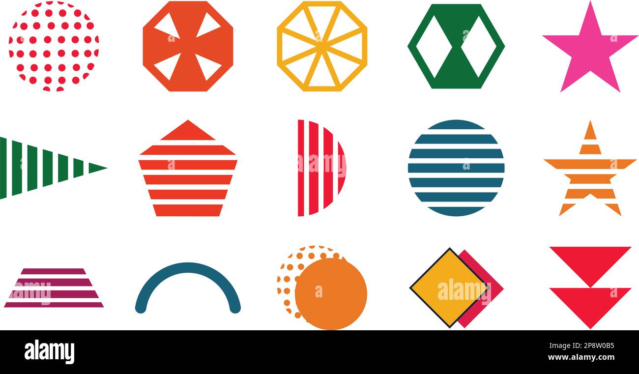 Geometric shape set Stock Vector Images - Alamy