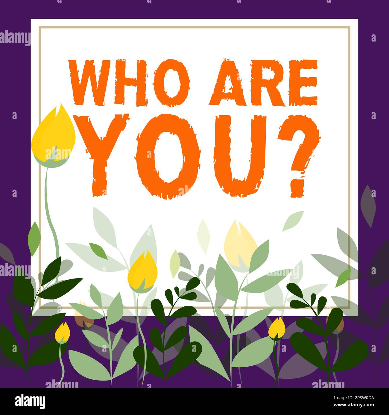 Text sign showing Who Are You. Business concept Identify yourself ...