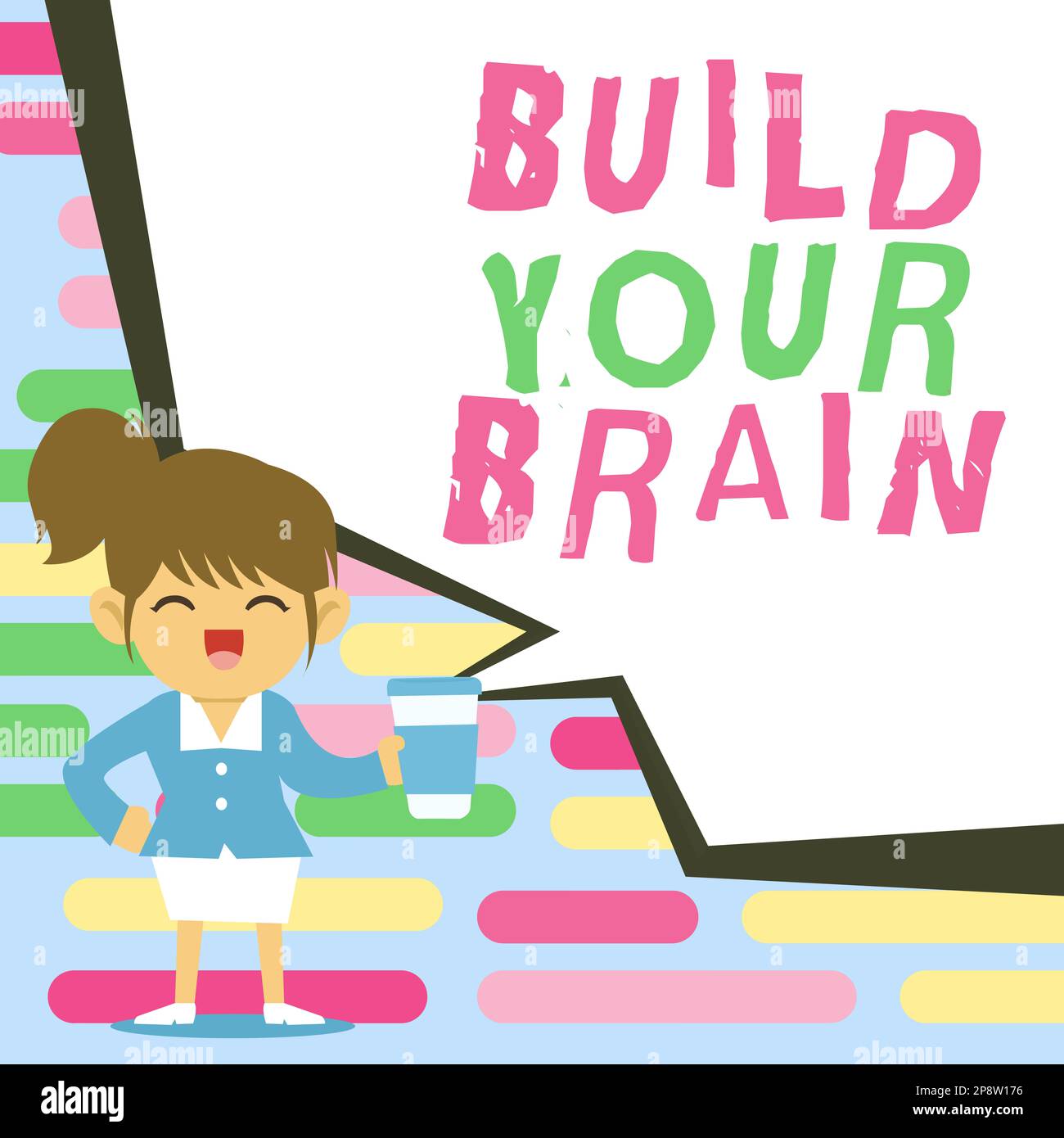 Text caption presenting Build Your Brain. Word Written on mental ...