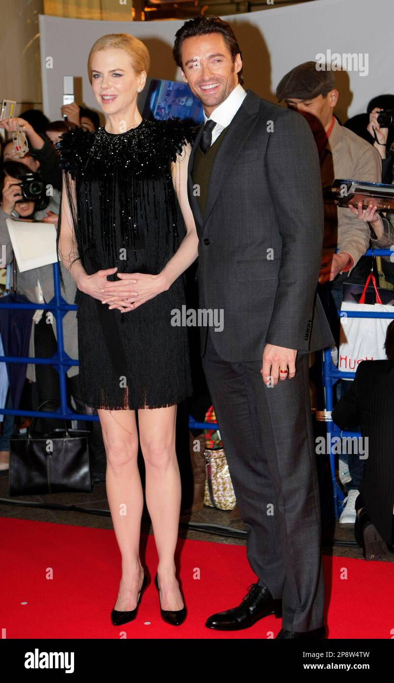 "Australia" stars Nicole Kidman and Hugh Jackman smile upon arrival for ...