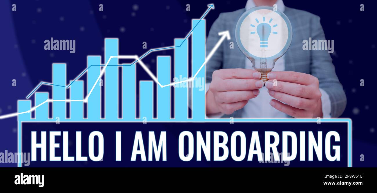 Inspiration showing sign Hello I Am Onboarding. Word Written on Action ...