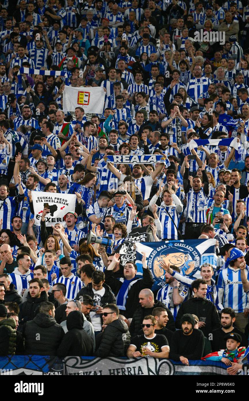 Rome, Italy. 09th Mar, 2023. Real Sociedad fan during the UEFA Europa ...