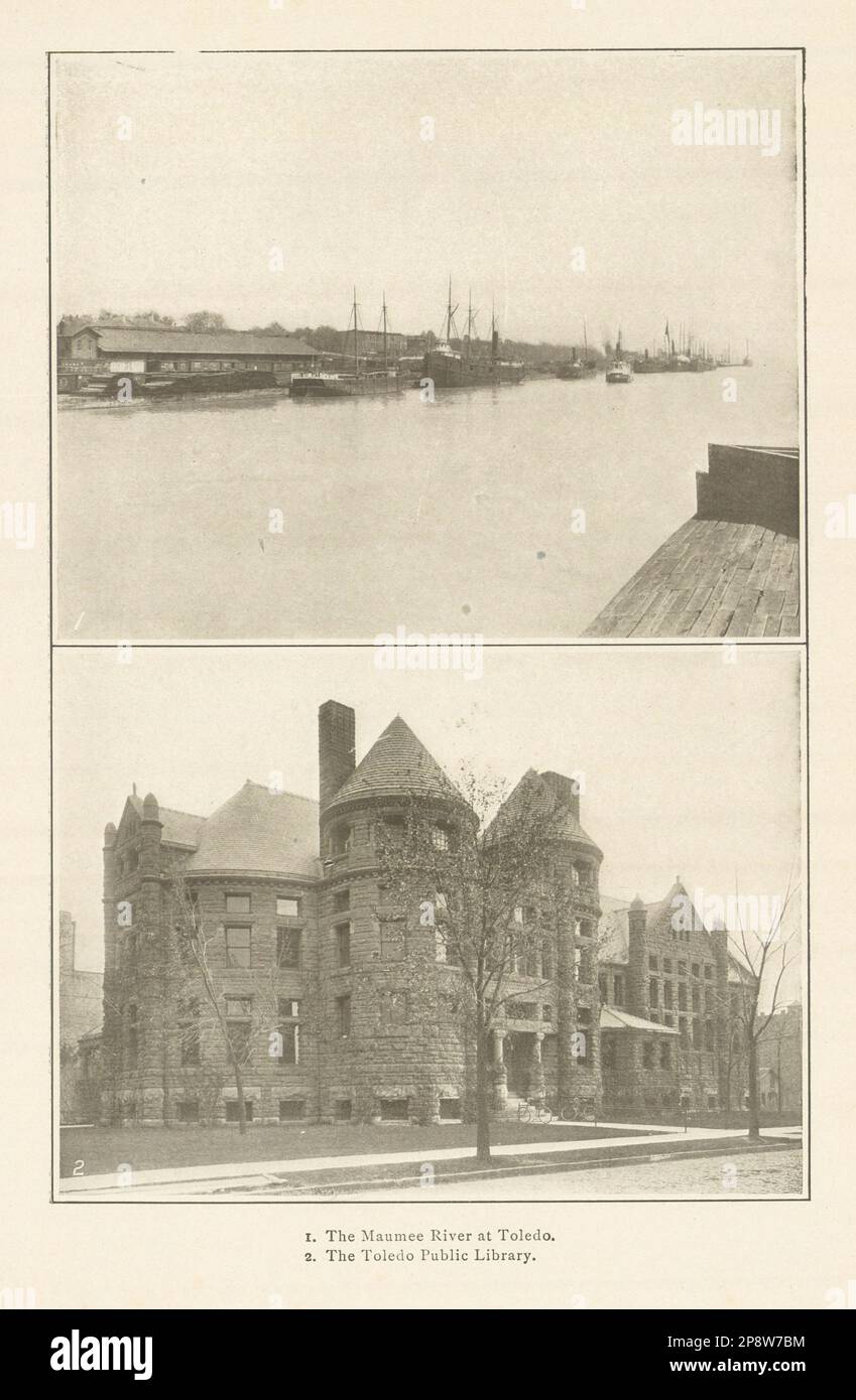 1. The Maumee River at Toledo.. 2. The Toledo Public Library.. . Ohio ...