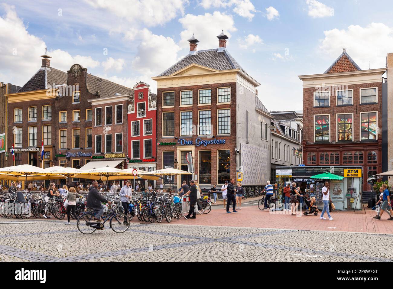 Historic buildings on the Grote Markt in the Dutch city of Groningen ...