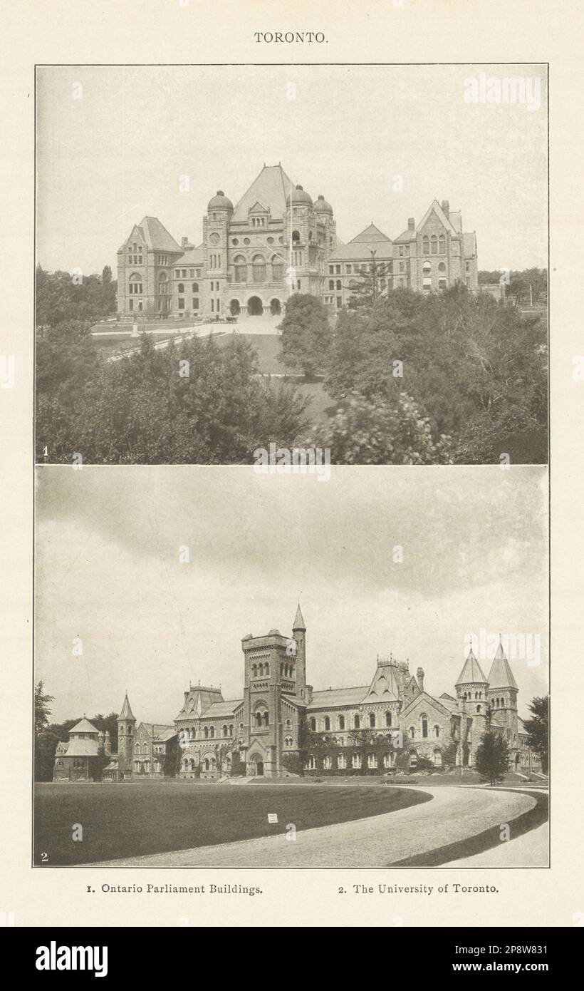 TORONTO.. 1. Ontario Parliament Buildings. 2. The University of Toronto ...
