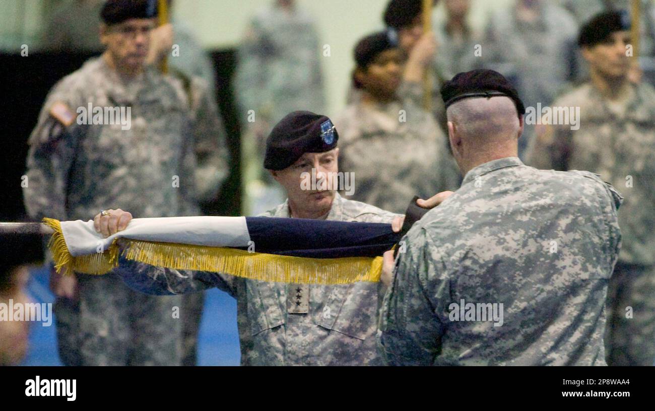 I Corps commanding officer Lt. Gen. Charles Jacoby slides the I Corps ...
