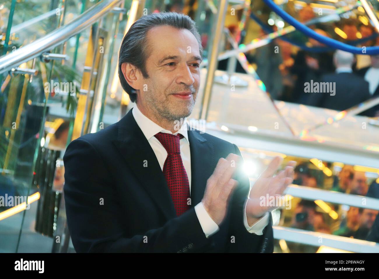 March 2, 2023. - Russia, Moscow. - Presentation of the commemorative ...