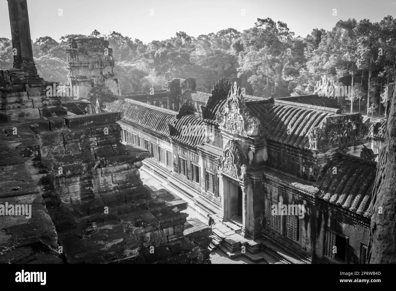 Black and white Angkor Wat in Siem Reap, Cambodia Stock Photo - Alamy