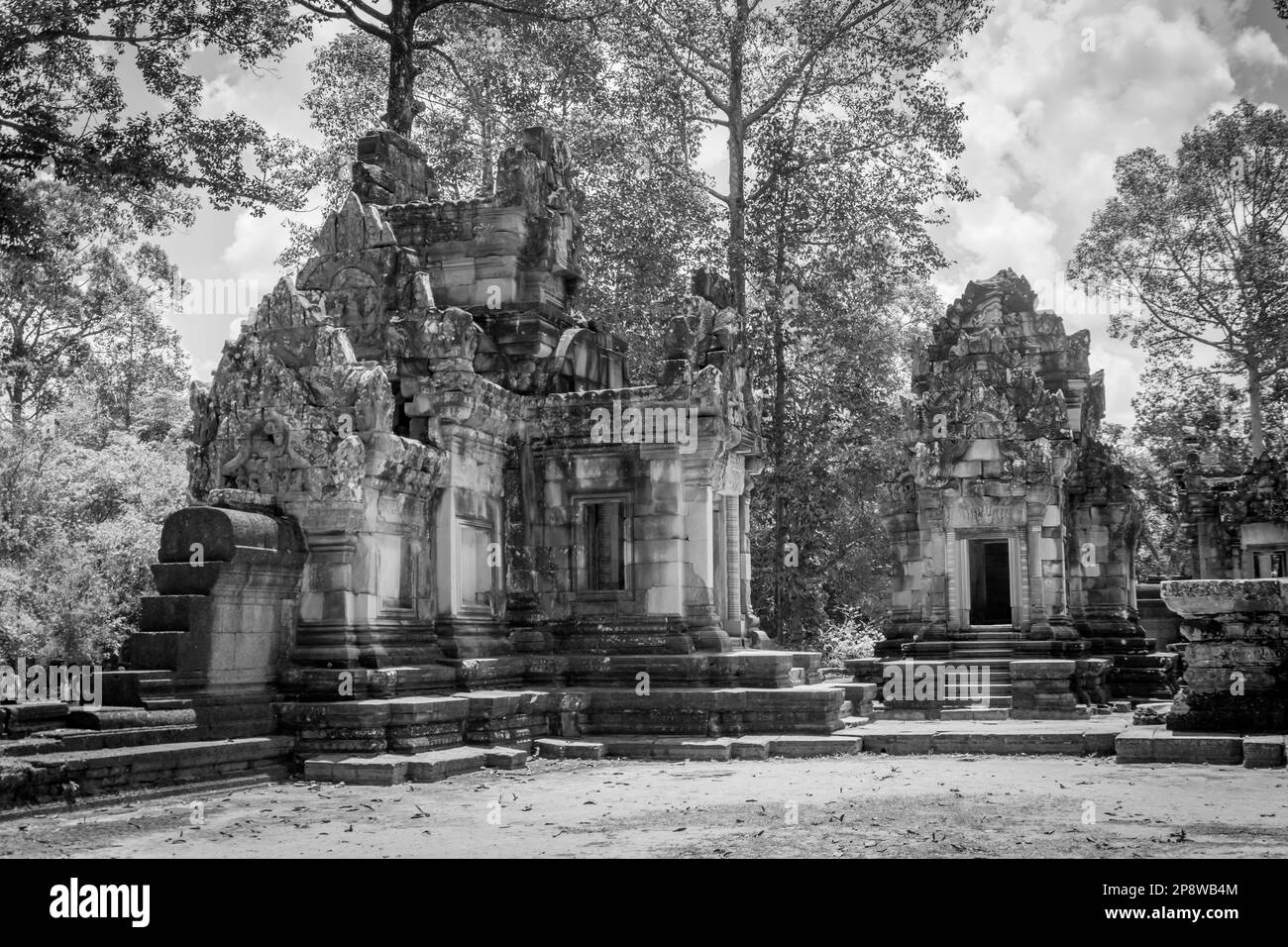Black and white Angkor Wat in Siem Reap, Cambodia Stock Photo - Alamy