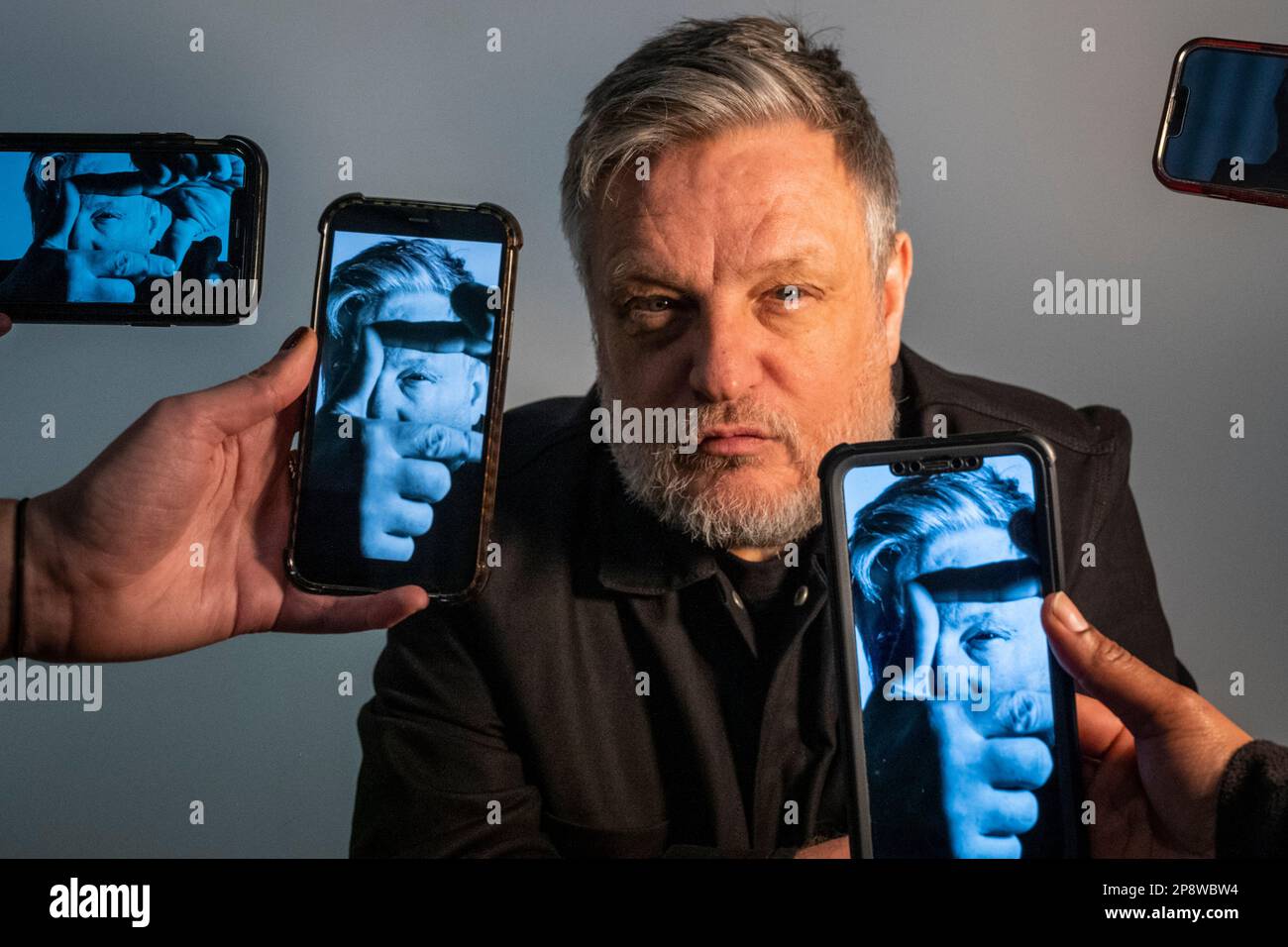 London, UK. 9 March 2023. Fashion and portrait photographer Rankin ...
