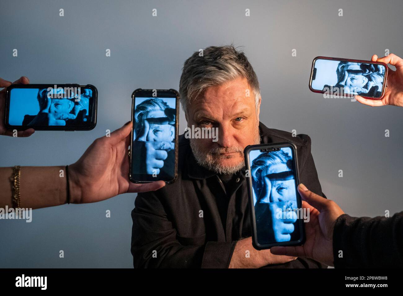 London, UK. 9 March 2023. Fashion and portrait photographer Rankin ...