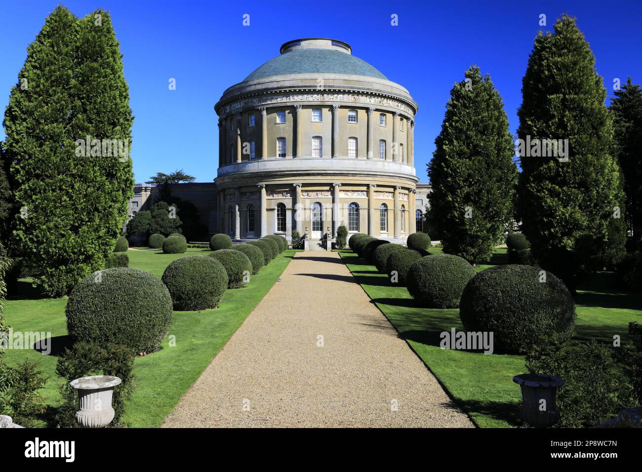 The Rotunda and gardens at Ickworth House near Bury St Edmunds, Suffolk ...