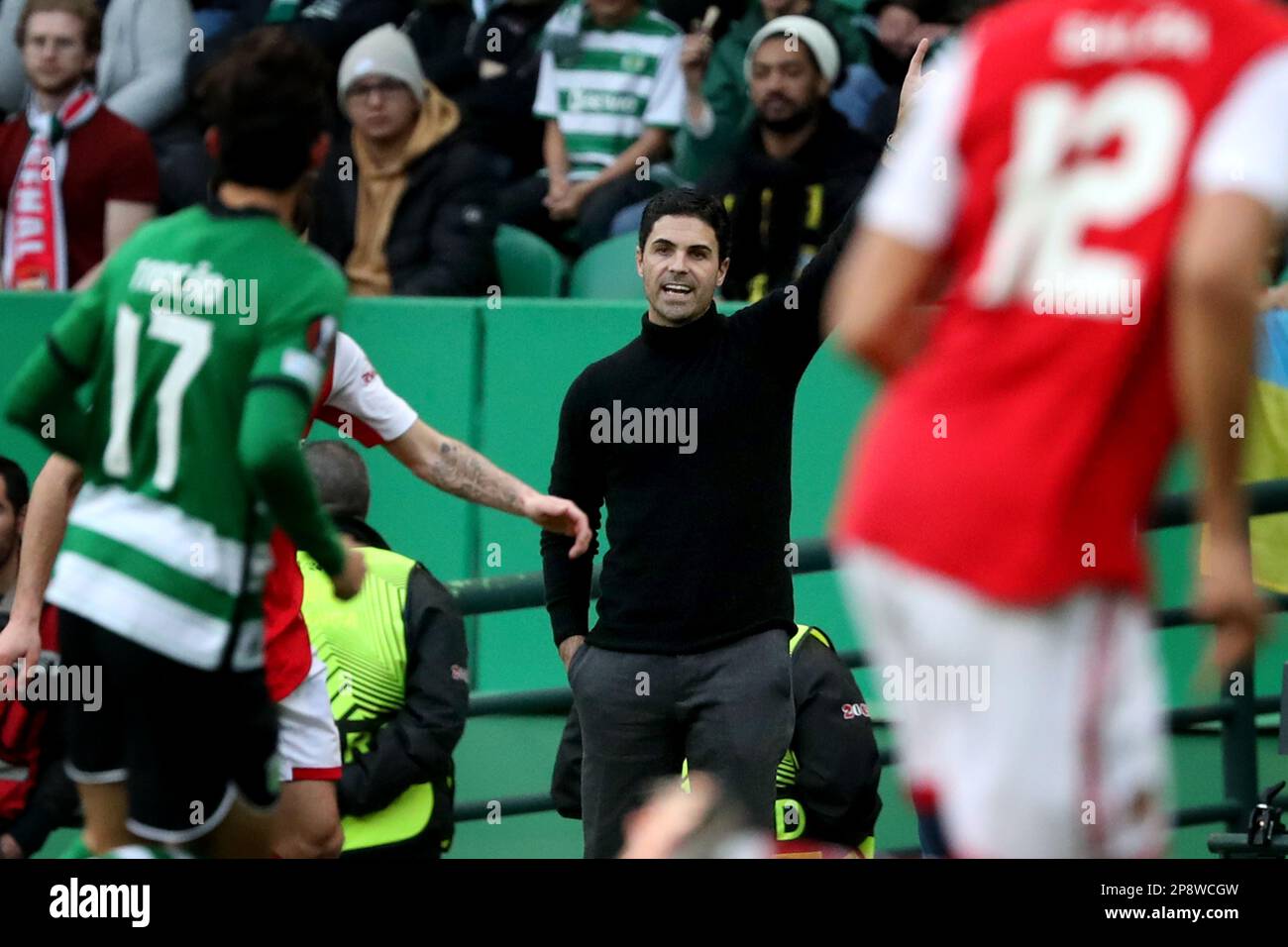 Lisbon, Portugal. 9th Mar, 2023. Arsenal FC's head coach Mikel Arteta ...