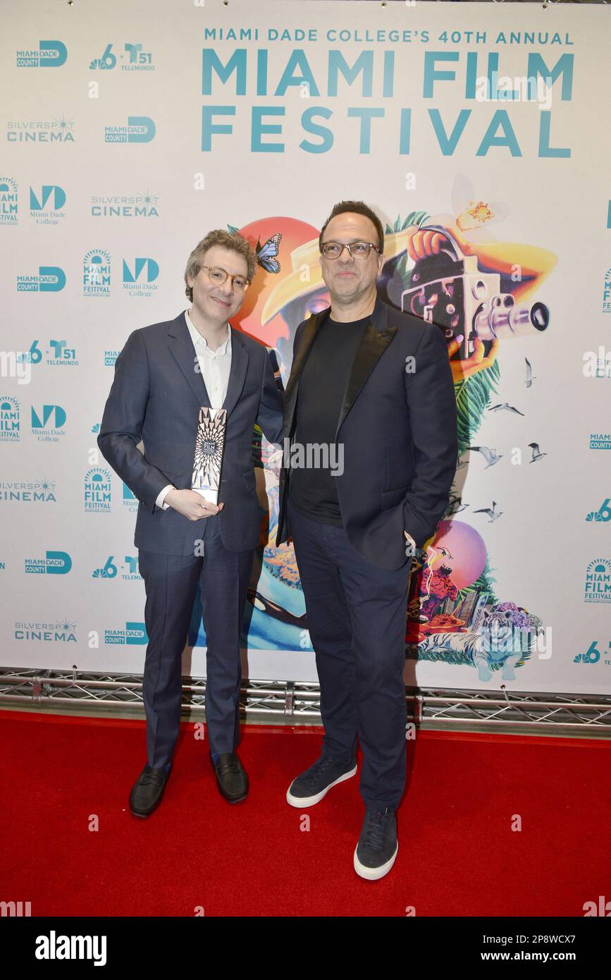 MIAMI, FLORIDA - MARCH 08: Composer Nicholas Britell and Carlos Rafael ...