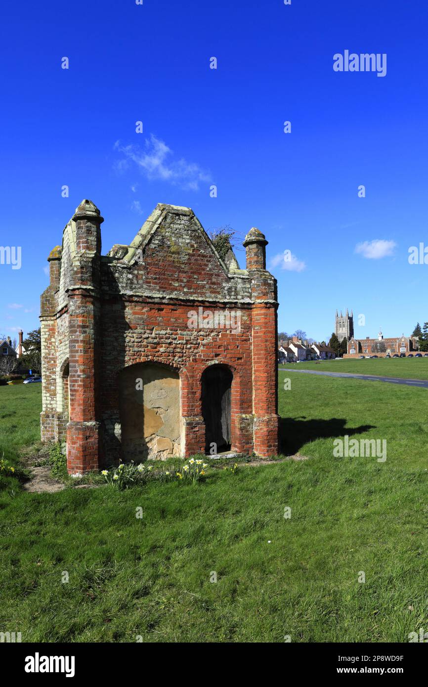 Spring view over the Conduit building, Long Melford village, Suffolk ...