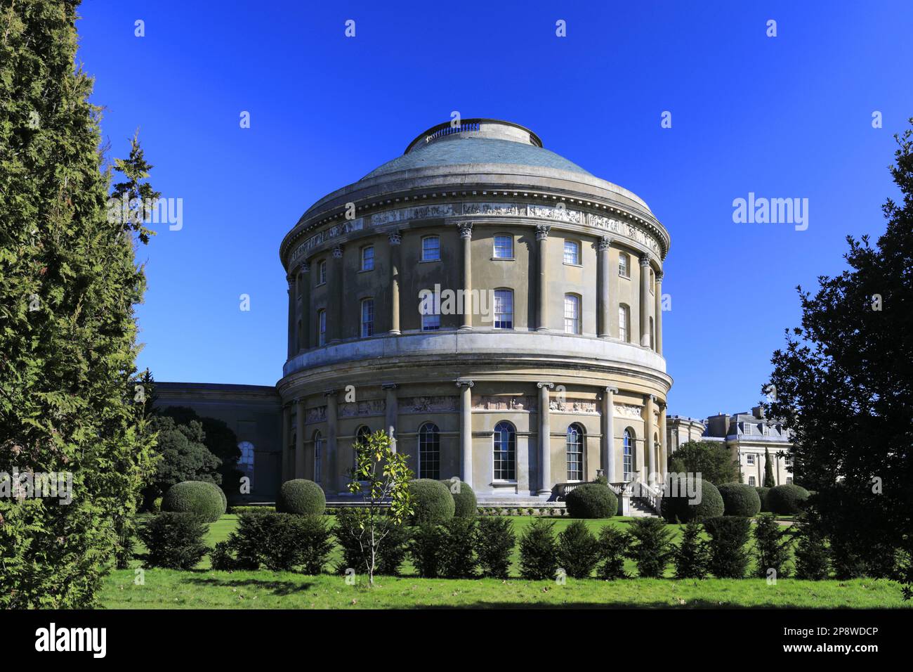 The Rotunda and gardens at Ickworth House near Bury St Edmunds, Suffolk ...