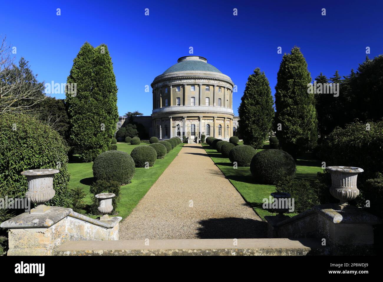 The Rotunda and gardens at Ickworth House near Bury St Edmunds, Suffolk ...