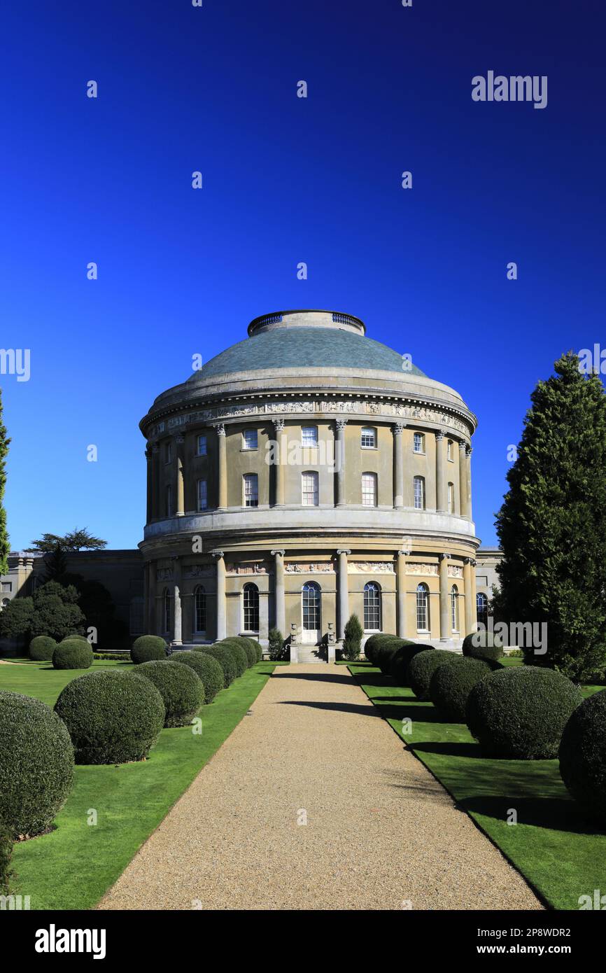The Rotunda and gardens at Ickworth House near Bury St Edmunds, Suffolk ...