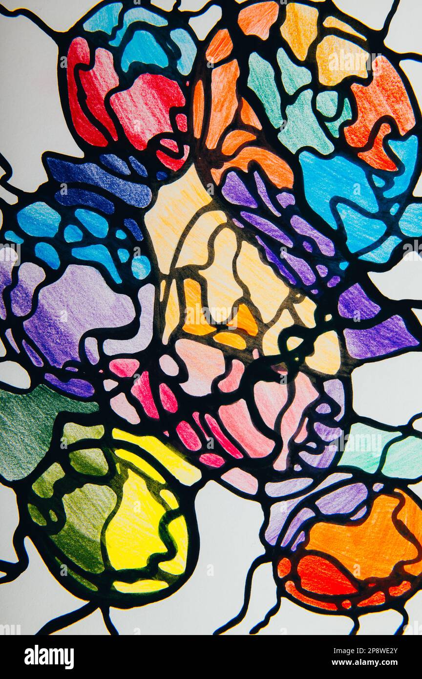 Neurographic drawing hi-res stock photography and images - Alamy