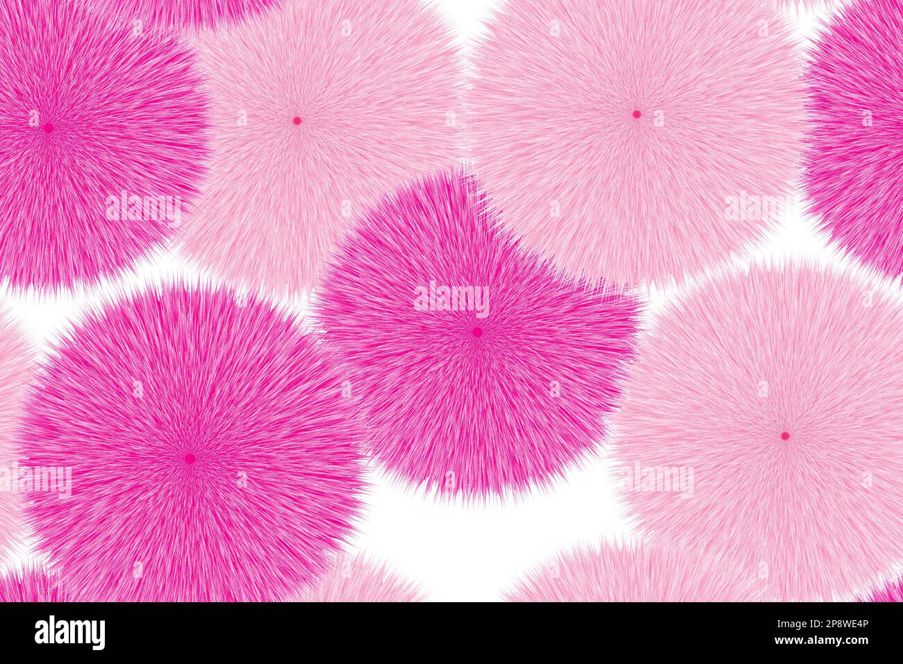Pink Fluffy Hair Ball Vector Seamless Pattern Stock Vector Image & Art ...