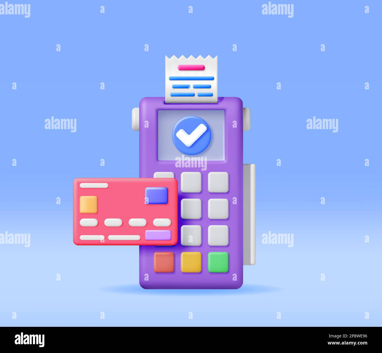Nfc pos terminal cartoon Stock Vector Images - Alamy