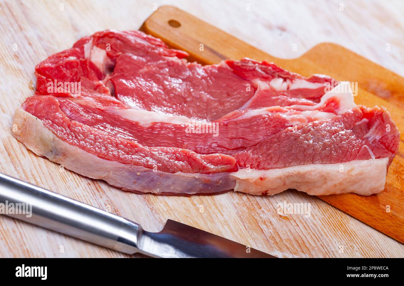 Raw beef entrecote Stock Photo - Alamy