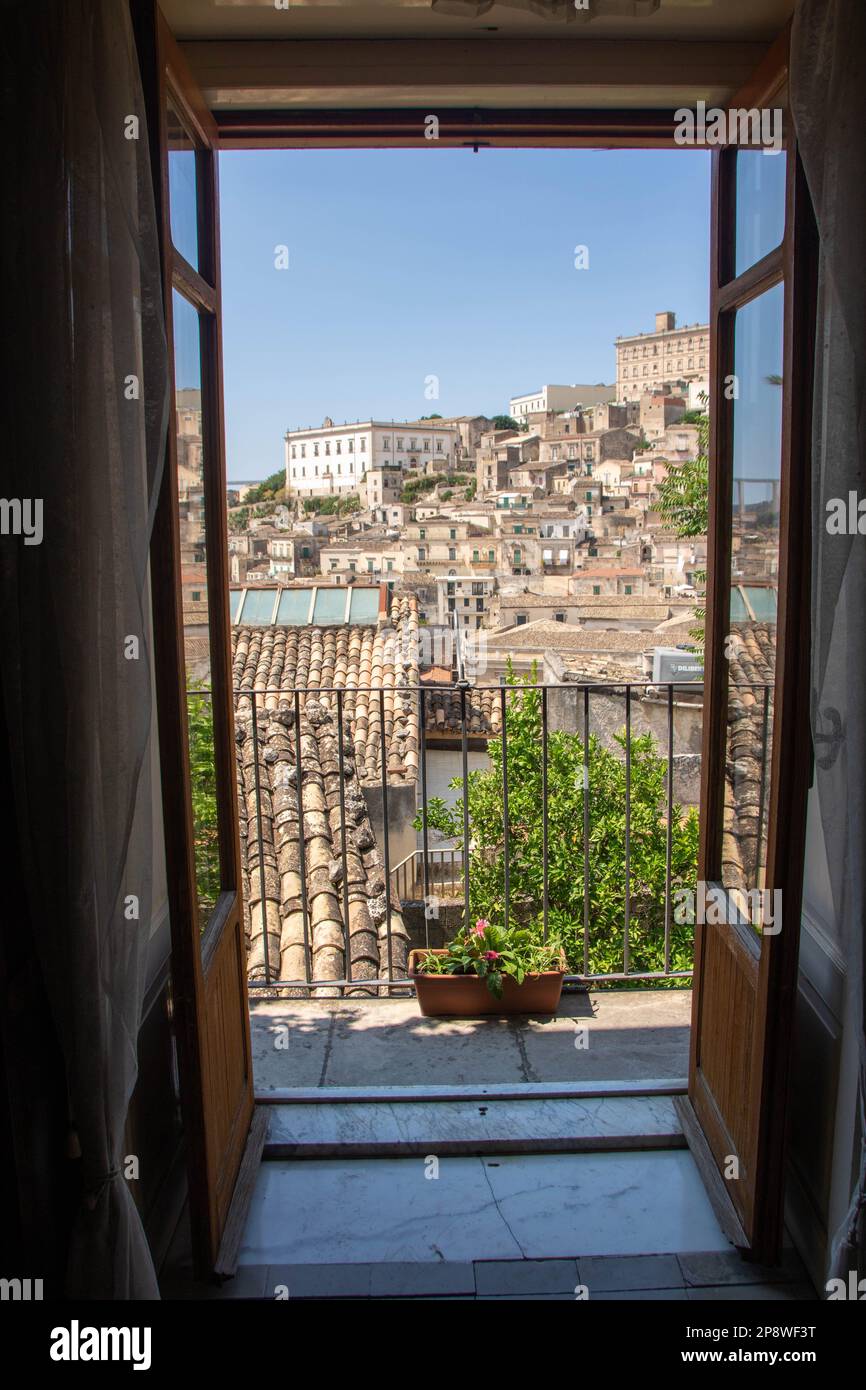 The house of Salvatore Quasimodo in Modica, Sicily, Italy Stock Photo ...