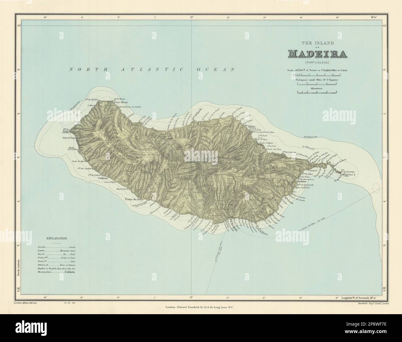 Map of madeira island hi-res stock photography and images - Alamy
