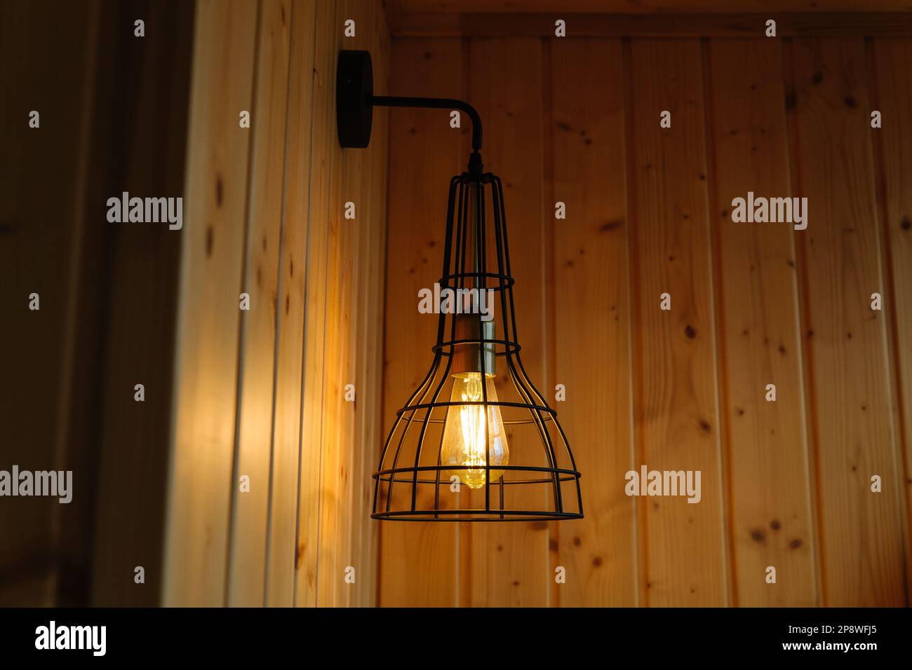 Interior detail. Stylish scandinavian composition of black bra with ...