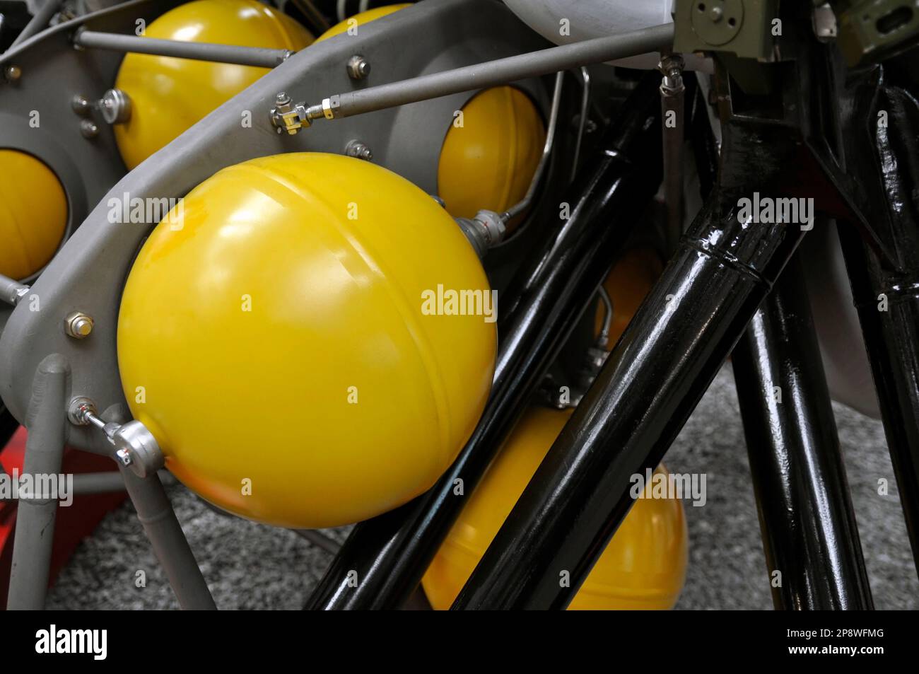 Balloons for storing helium used in the pneumatic system of the engine ...