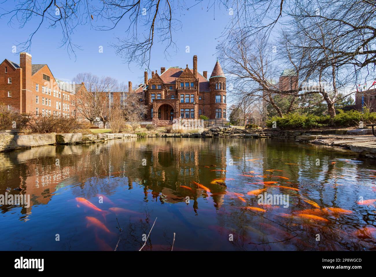 Sunny view of the Samuel Cupples House of Saint Louis University at St. Louis, Missouri Stock ...