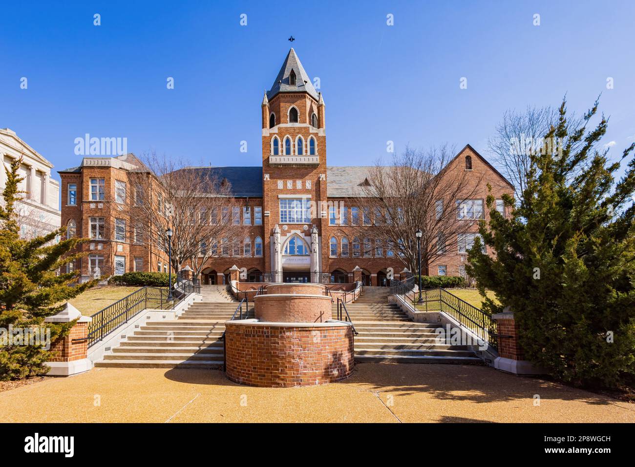 Sunny view of the SLU Cook Hall of Saint Louis University at St Louis ...