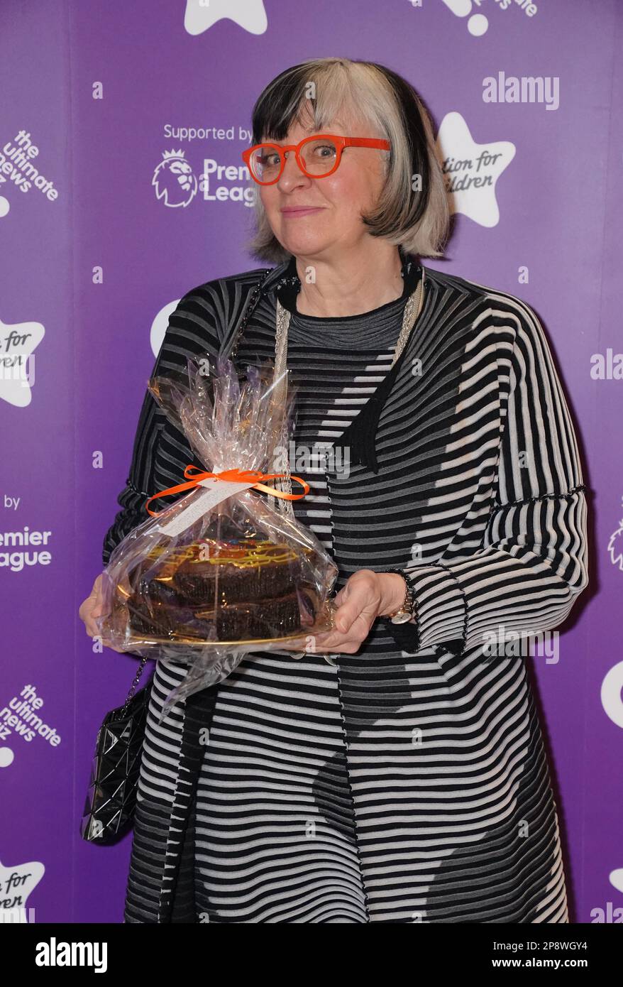 Philippa Perry arrives for the Ultimate News Quiz in aid of Action for ...