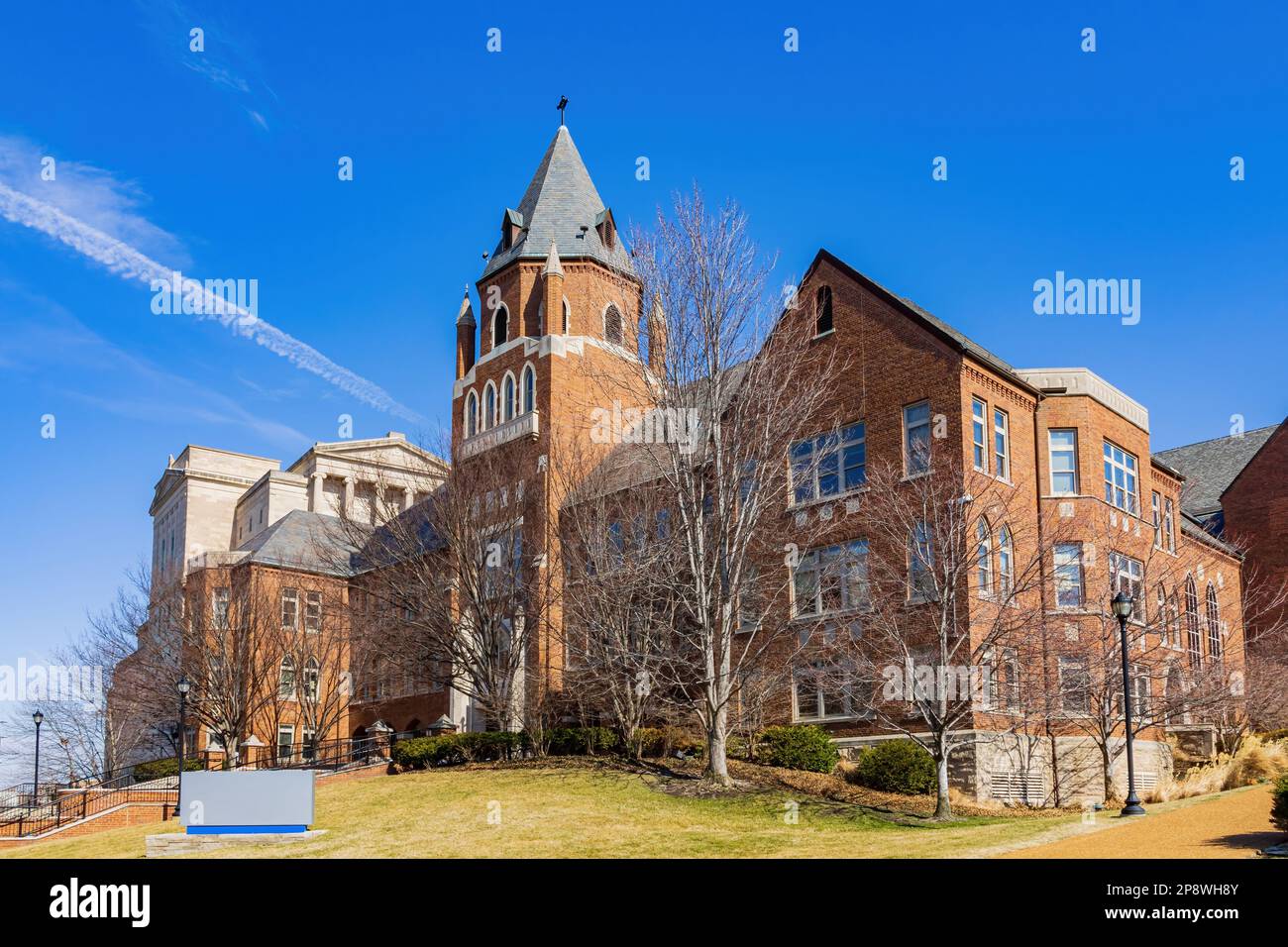 Sunny view of the SLU Cook Hall of Saint Louis University at St Louis ...