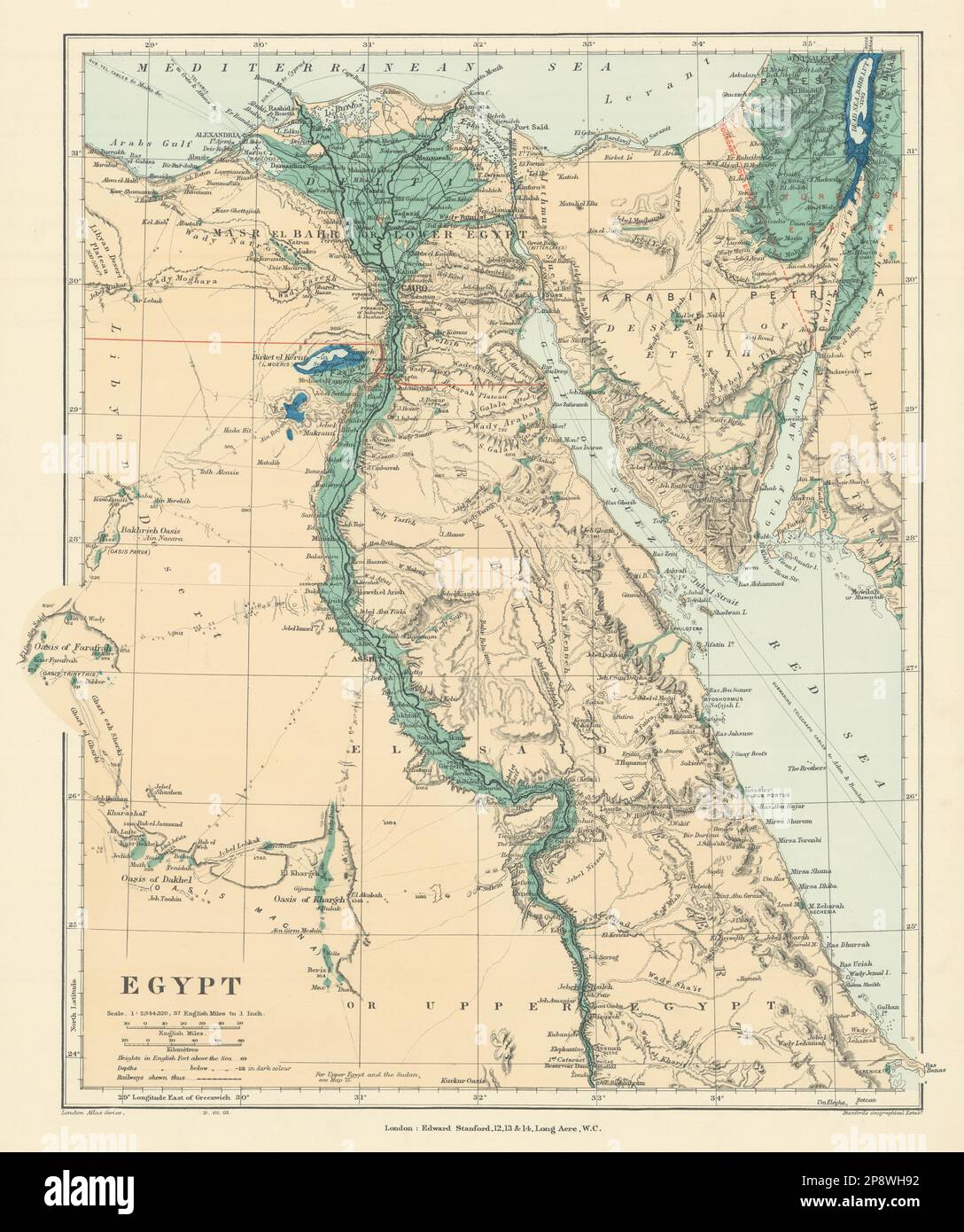 Egypt. Nile valley Sinai Red Sea Gulf of Aqaba Sharm el-Sheik. STANFORD ...