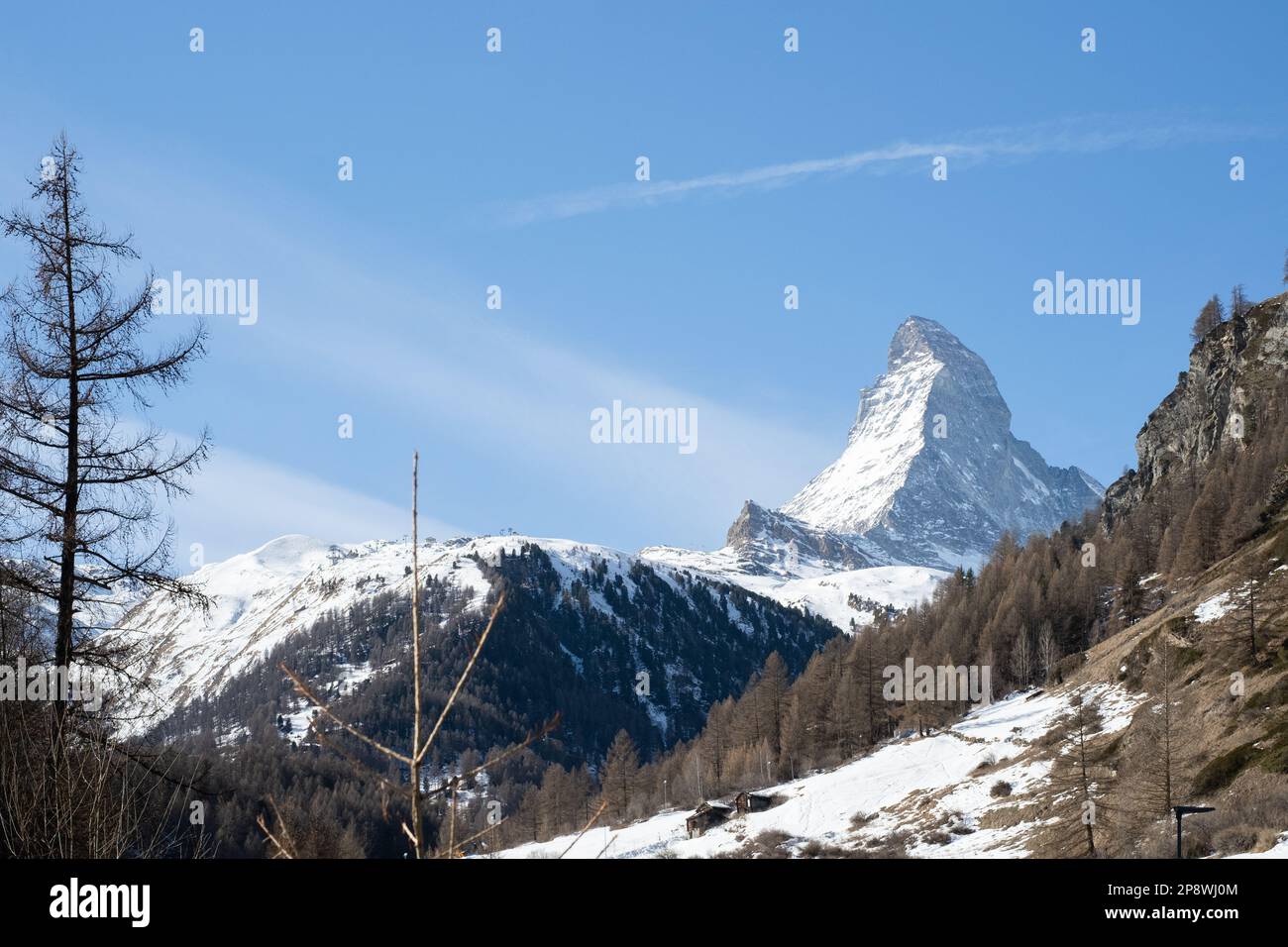 View of the Matterhorn from Zermatt, Switzerland Stock Photo - Alamy