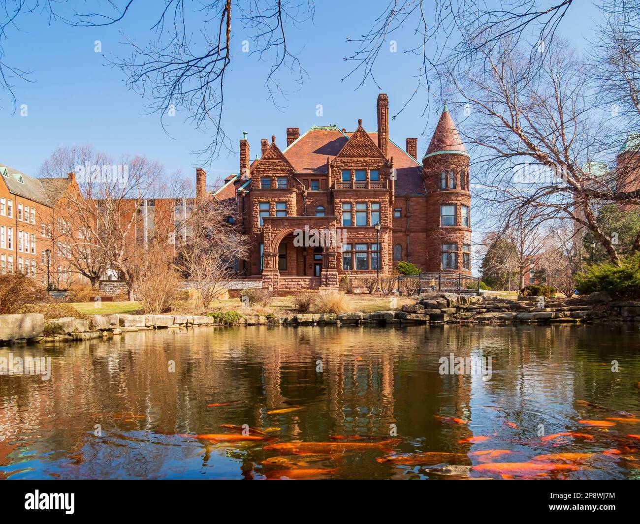 Sunny view of the Samuel Cupples House of Saint Louis University at St. Louis, Missouri Stock ...
