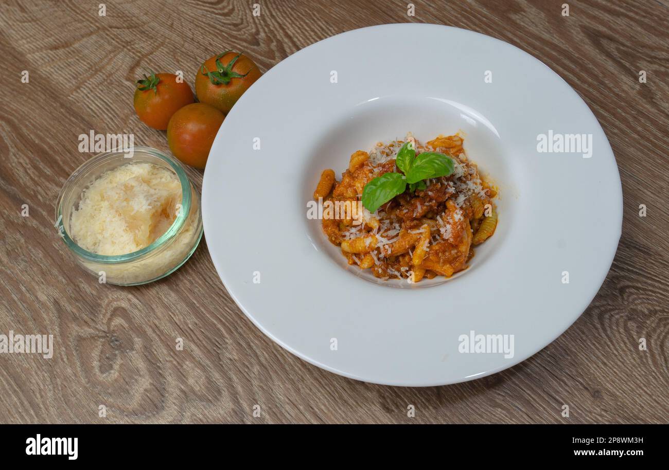 malloreddus or Sardinian gnocchetti, typical Sardinian pasta, with wild ...